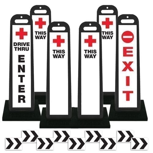 Line Control Delineator Sign w/ Drive-Thru Print (6 Pack) | The ...