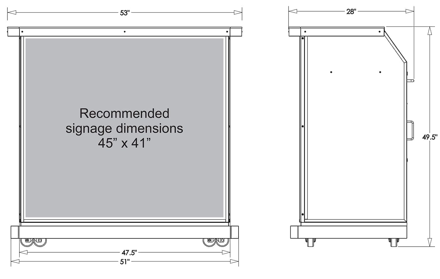 Custom Portable Professional Security Desk (LED Sign) | The Security ...